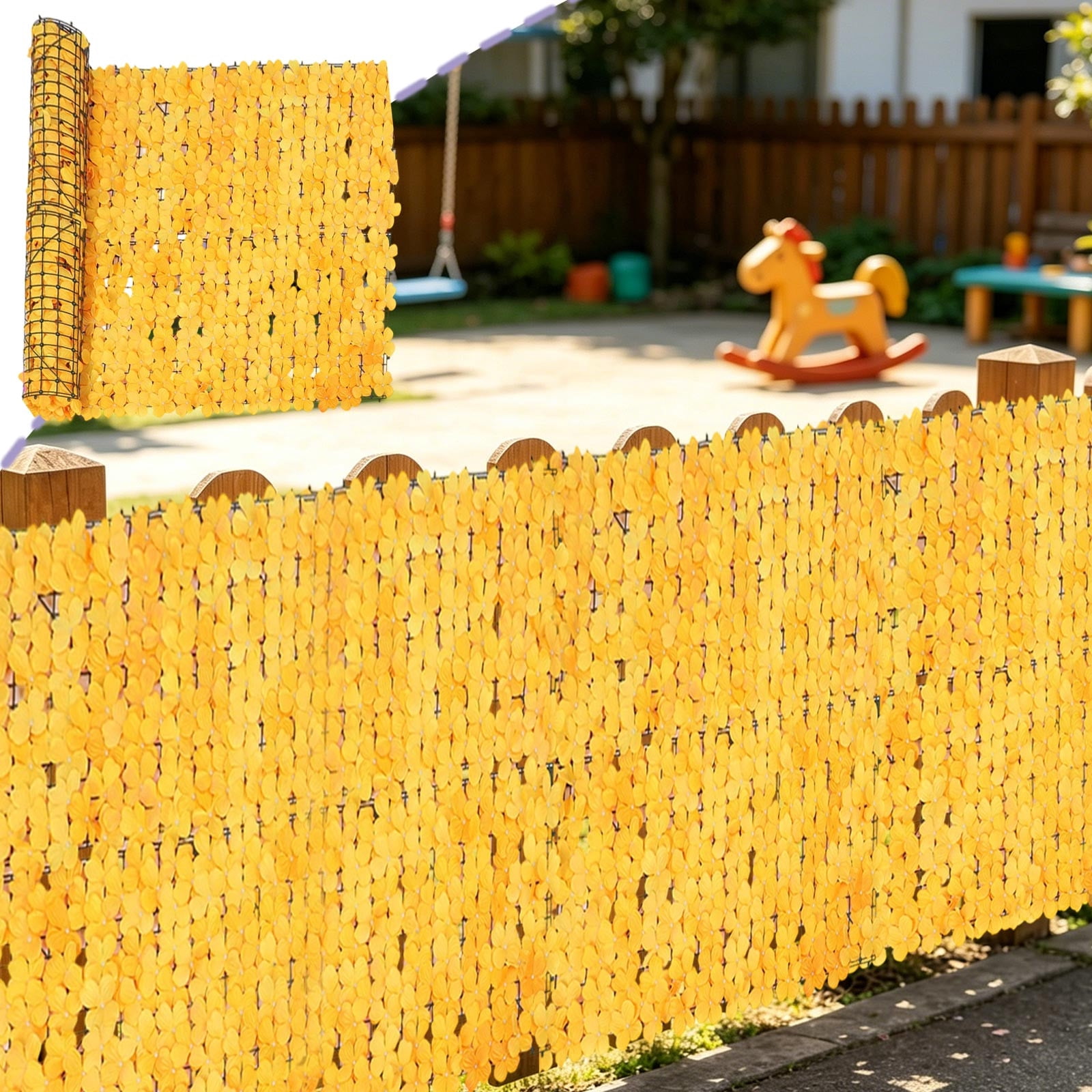 Artificial Hydrangea Hedge Fence, Expandable Faux Leaf Screen Panel for ...