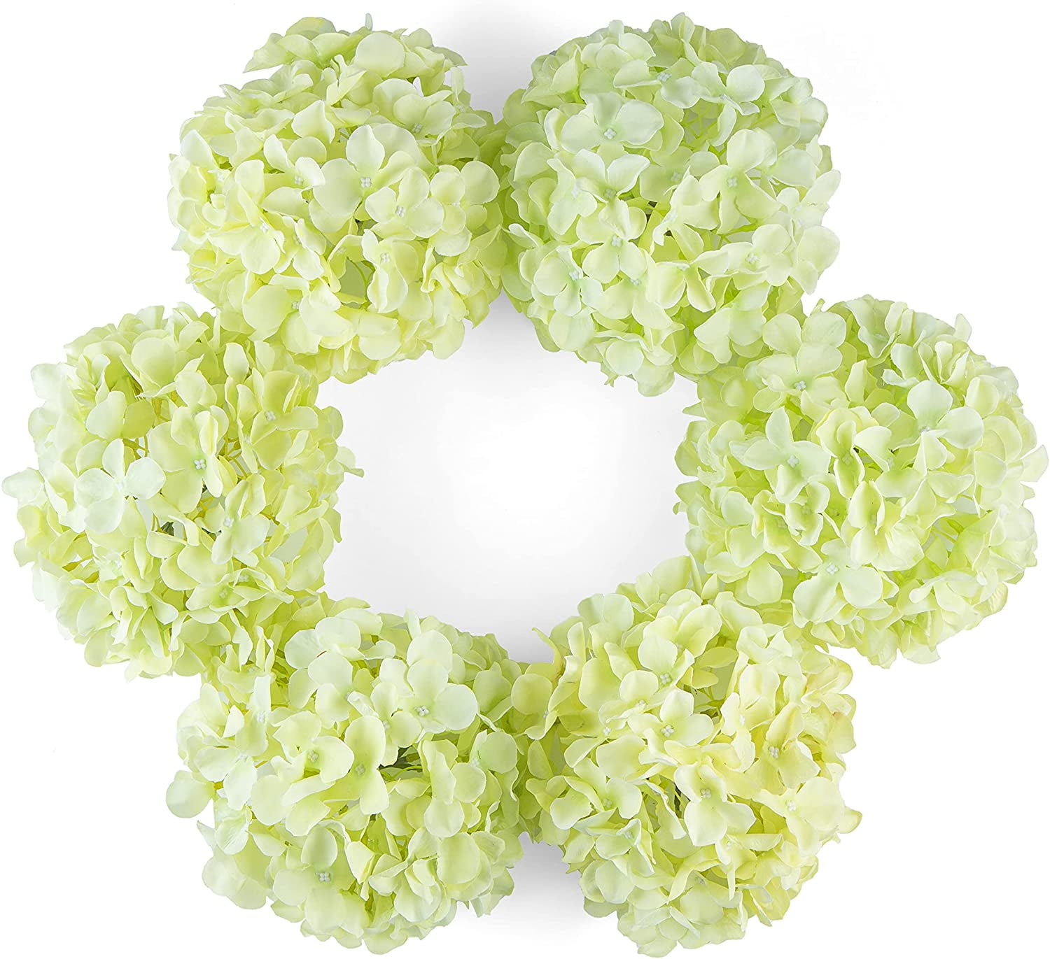 Artificial Hydrangea Silk Flower Heads with Stem Fake Blue Hydrangea ...