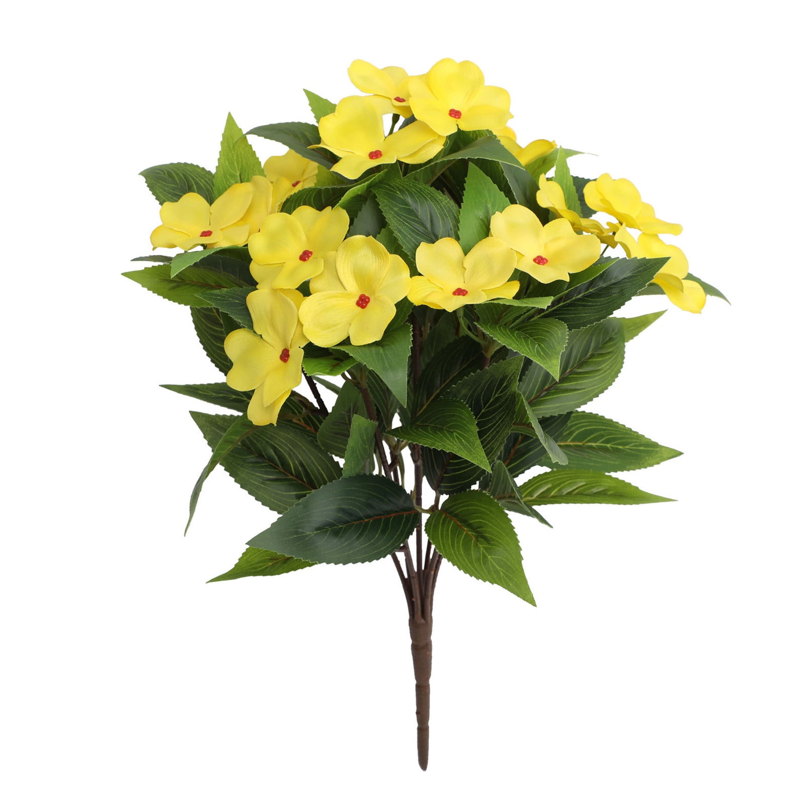 Artificial Impatiens Azalea, Home Garden Decor, Realistic Flowers, 6 ...