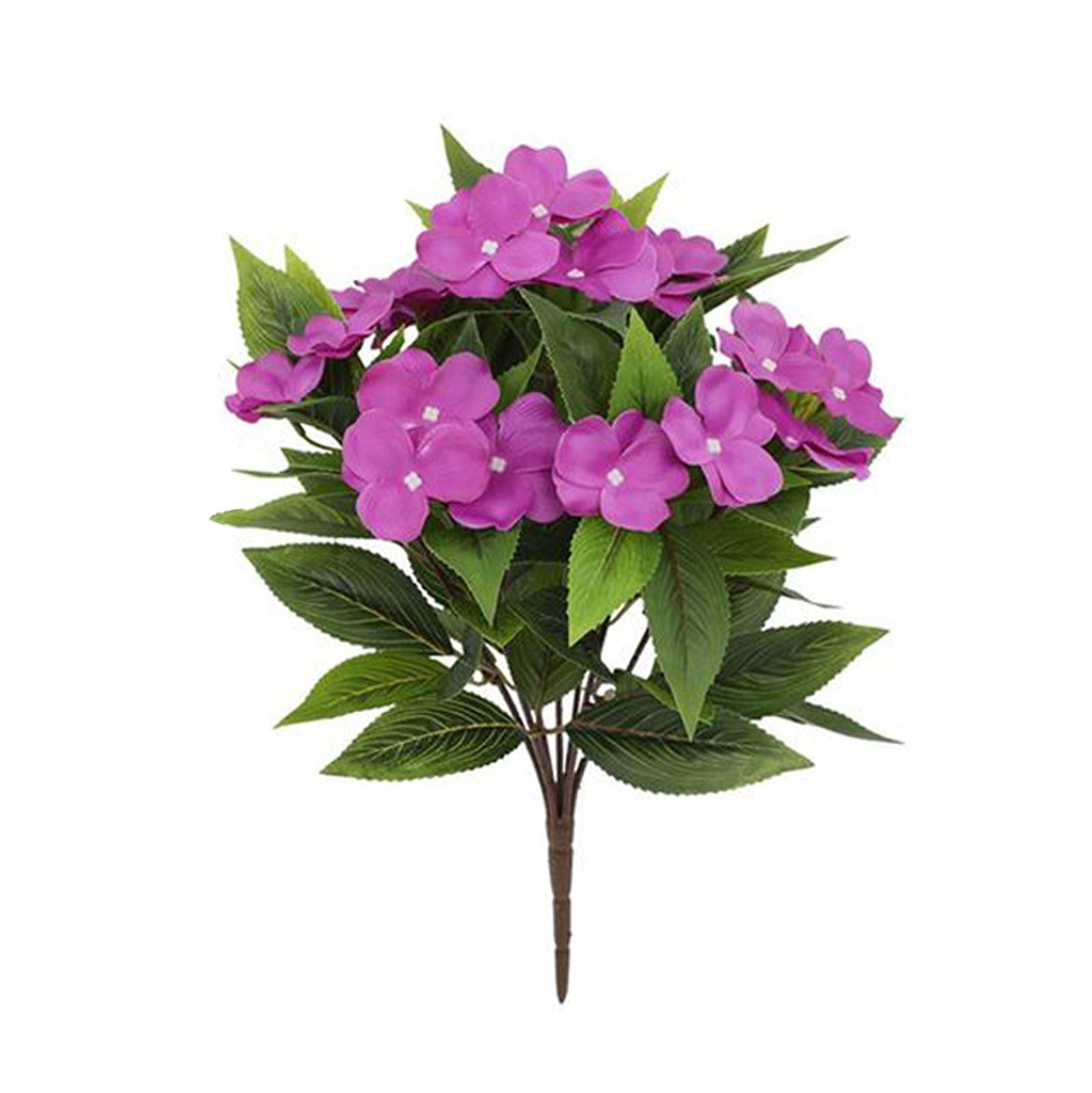 Artificial Impatiens Flowers, UV Resistant Silk Faux Impatiens Bushes ...