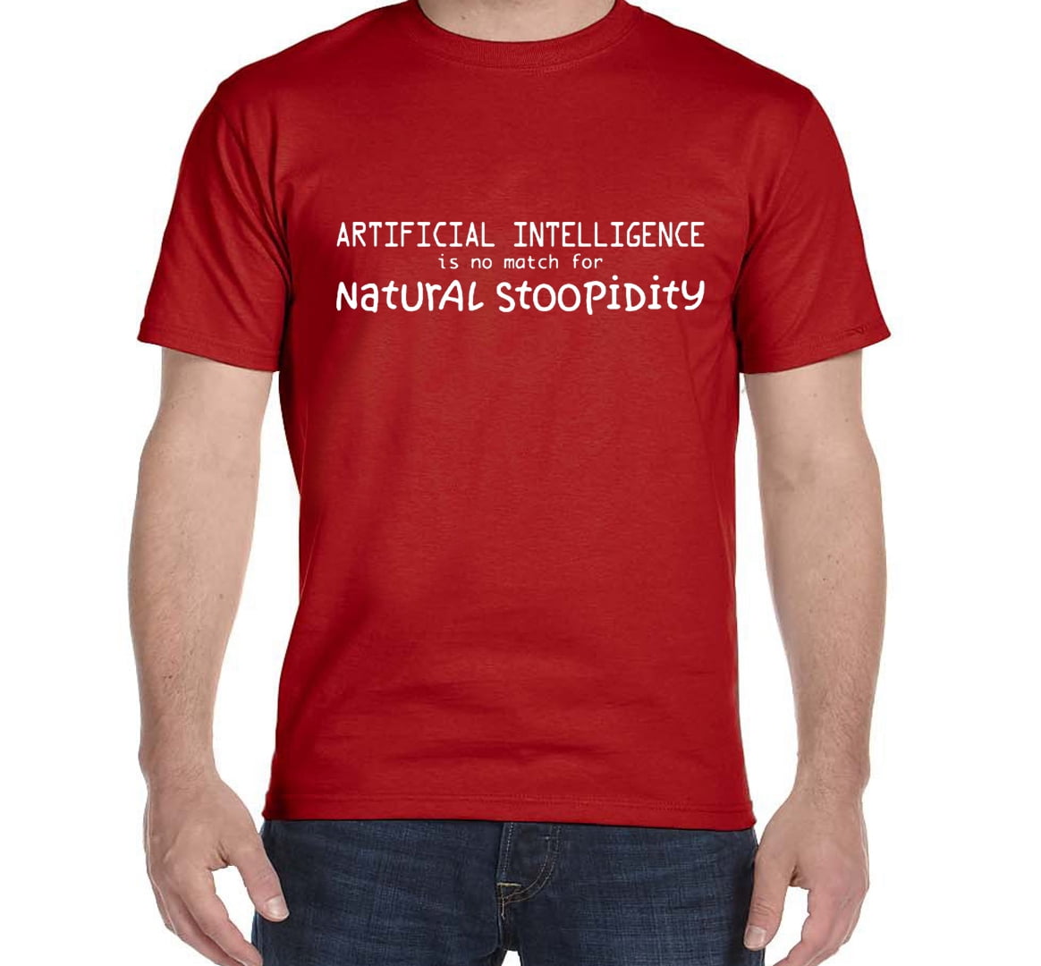 Artificial Intelligence Rude Funny AI T-shirt Mens Graphic Tees ...