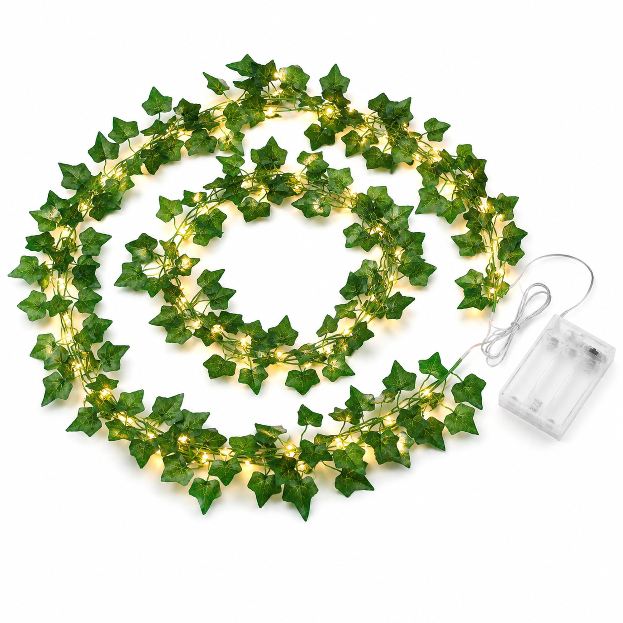 Artificial Ivy String Lights with 100 LED Beads, Battery Powered, DIY ...