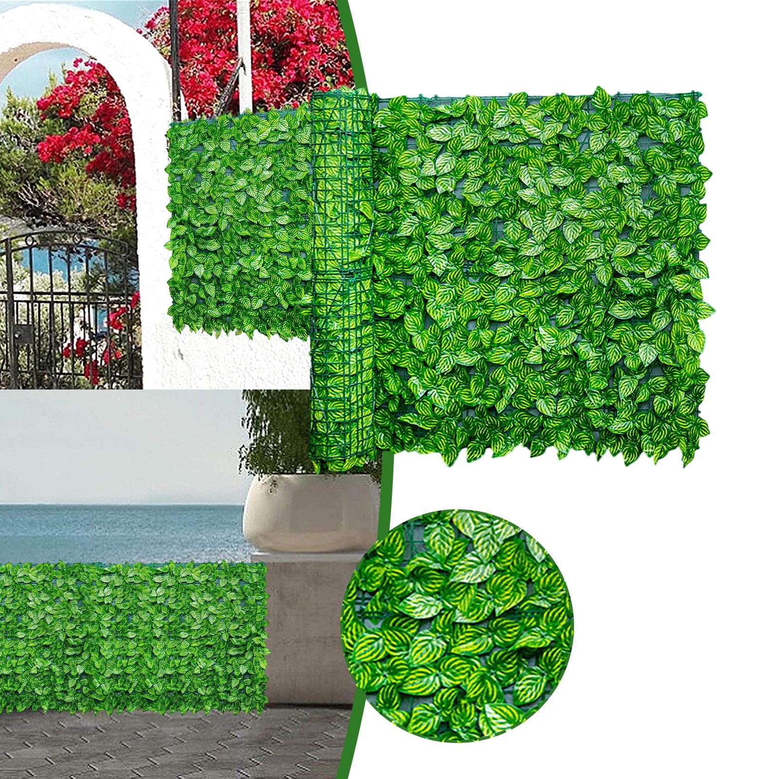 Artificial Ivy Privacy Fence 39.3x19.7in Grass Wall Screen Fake Vines ...