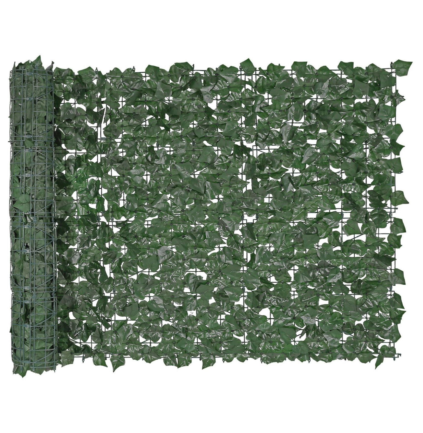 Artificial Ivy Privacy Fence 39x98in, Green Wall Screen for Outdoor ...