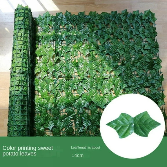 Artificial Ivy Privacy Fence 59x98in, Green Wall Screen with Mesh ...