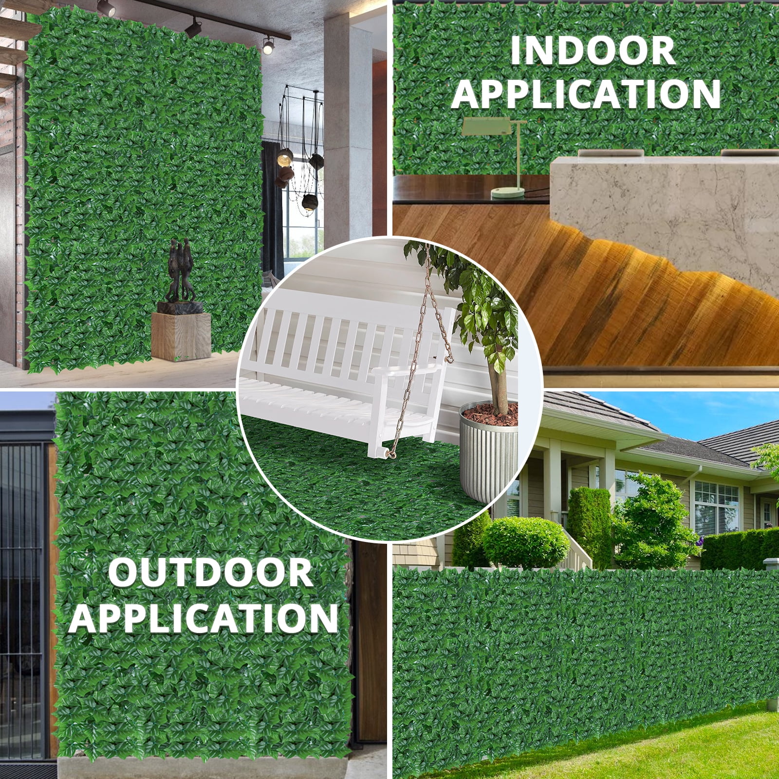 Artificial Ivy Privacy Fence, Faux Ivy Hedge Privacy Screen, UV-Anti ...