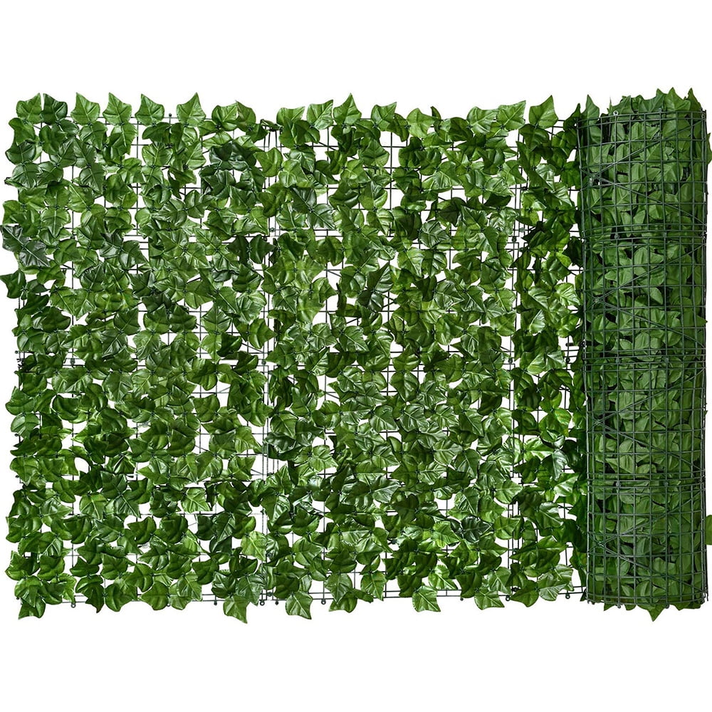 Artificial Ivy Privacy Fence Screen, 19" x 39" Faux Hedge Panels ...