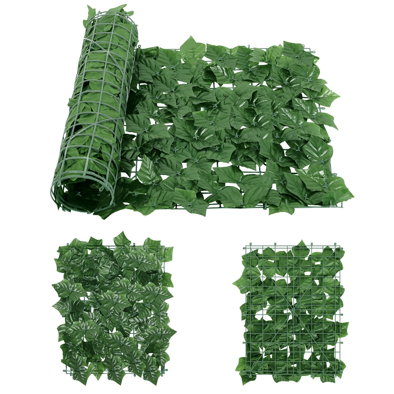 Artificial Ivy Privacy Fence Screen, 47.2 x 157.5 in (51 sq ft) Faux ...