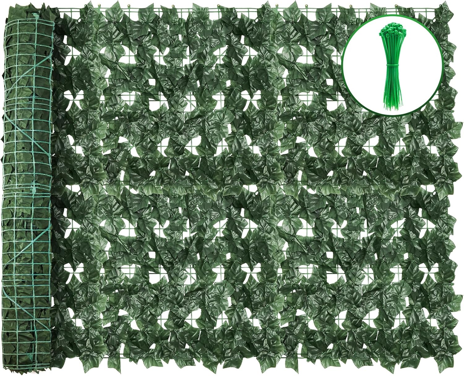 Artificial Ivy Privacy Fence Wall Screen,120X40 in UV-Anti Faux ...