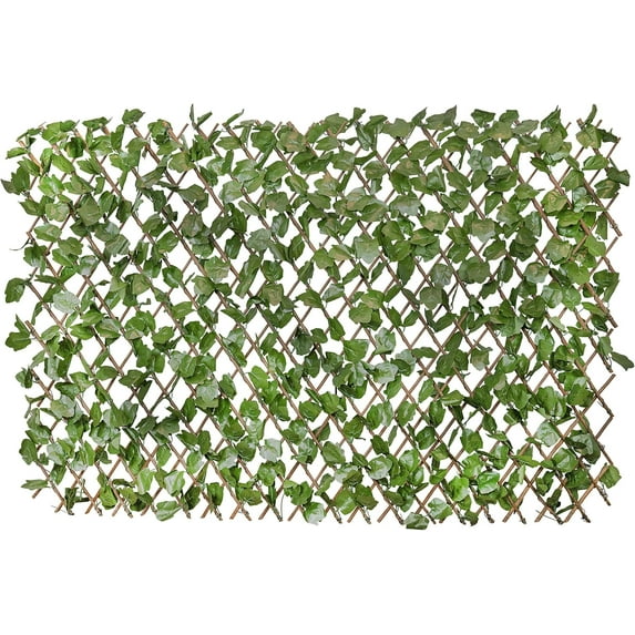 Artificial Ivy Privacy Fence Wall Screen, Expandable Faux Greenery ...