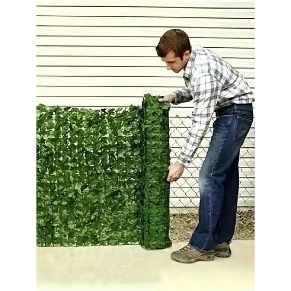 Artificial Ivy Privacy Fence Wall Screen UV Resistant Green Plastic ...