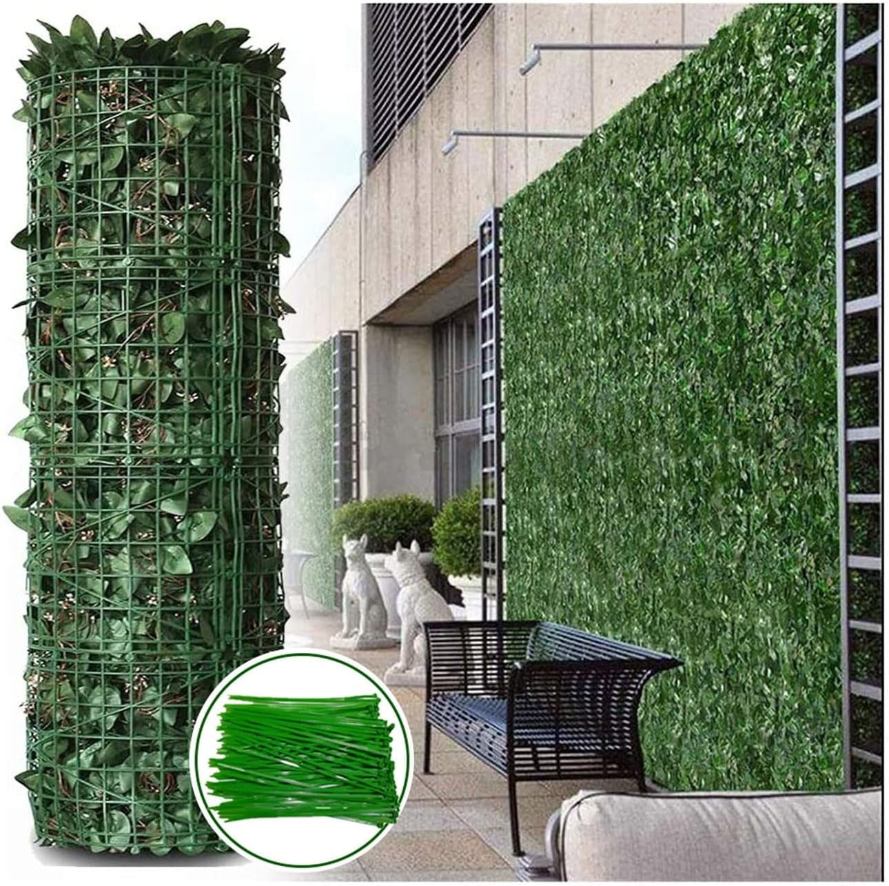 Artificial Ivy Privacy Screen Leaf Decoration Indoor Outdoor Garden ...