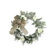 Artificial Lamb's Ear Eucalyptus Leaf Wreath for Holiday Door ...