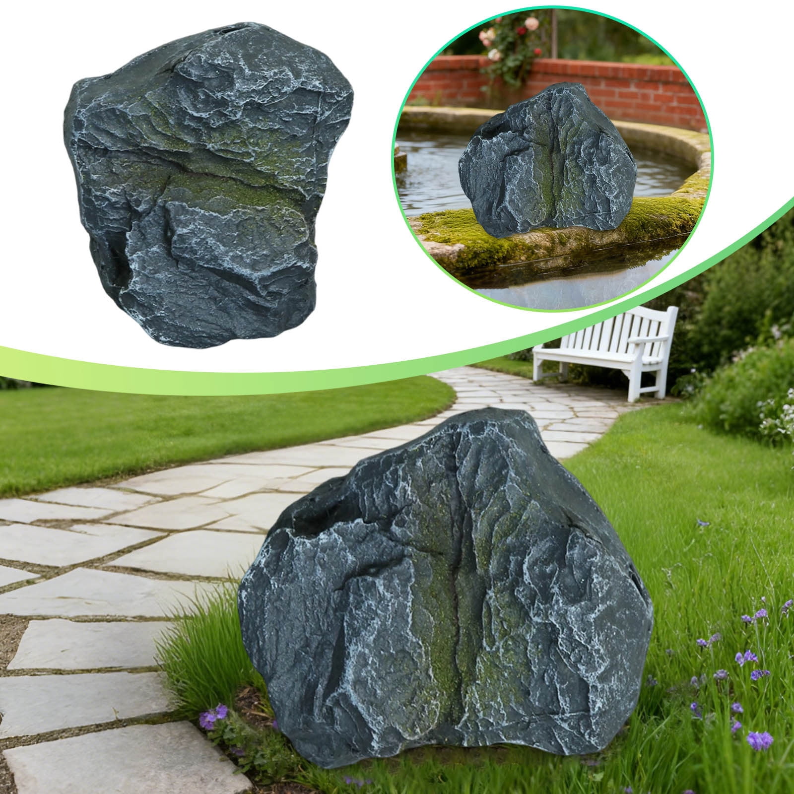 Artificial Landscape Rock Cover - Lightweight Boulder for Outdoor Pond ...