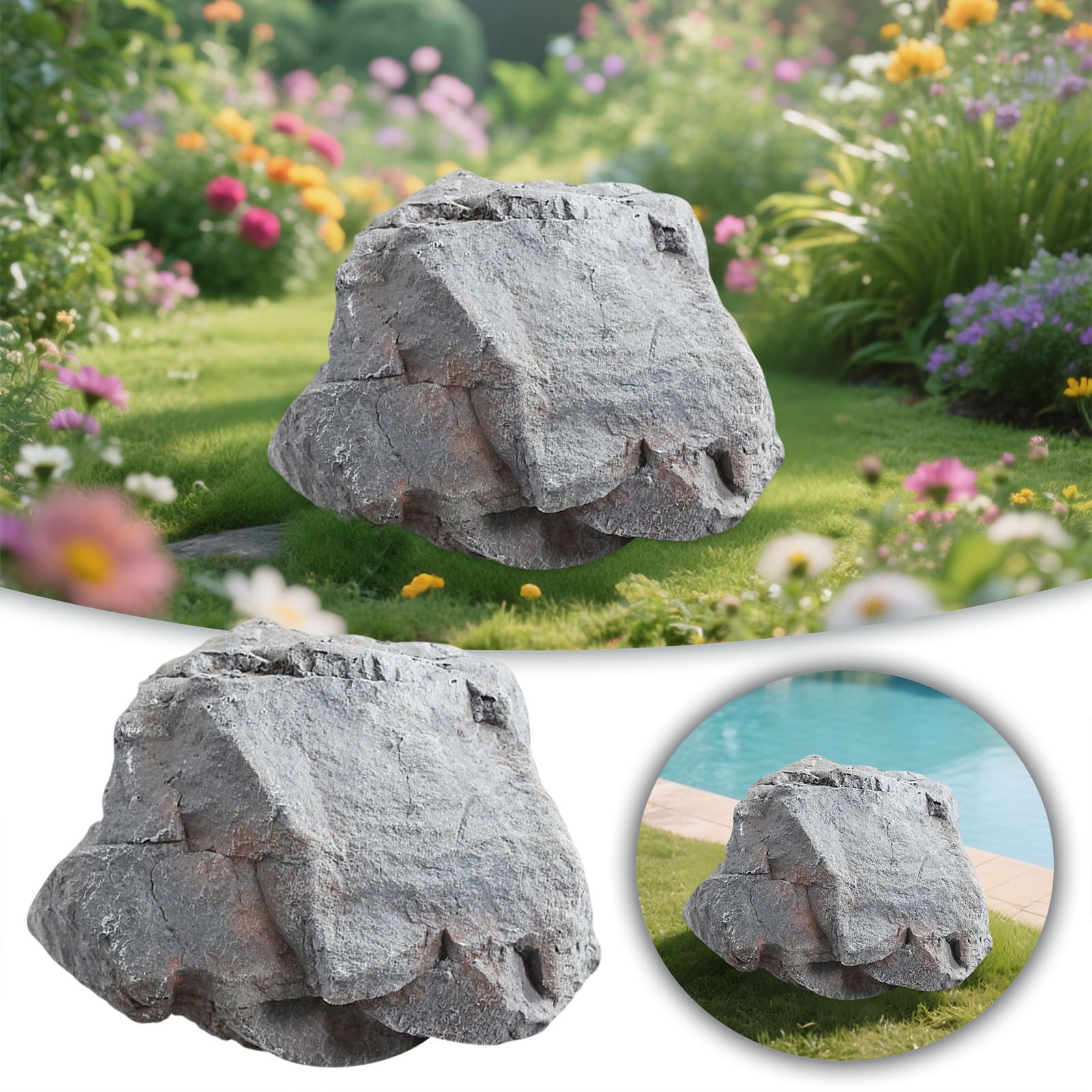 Artificial Landscape Rocks PU Foam - Realistic Rock Covers for Outdoor ...