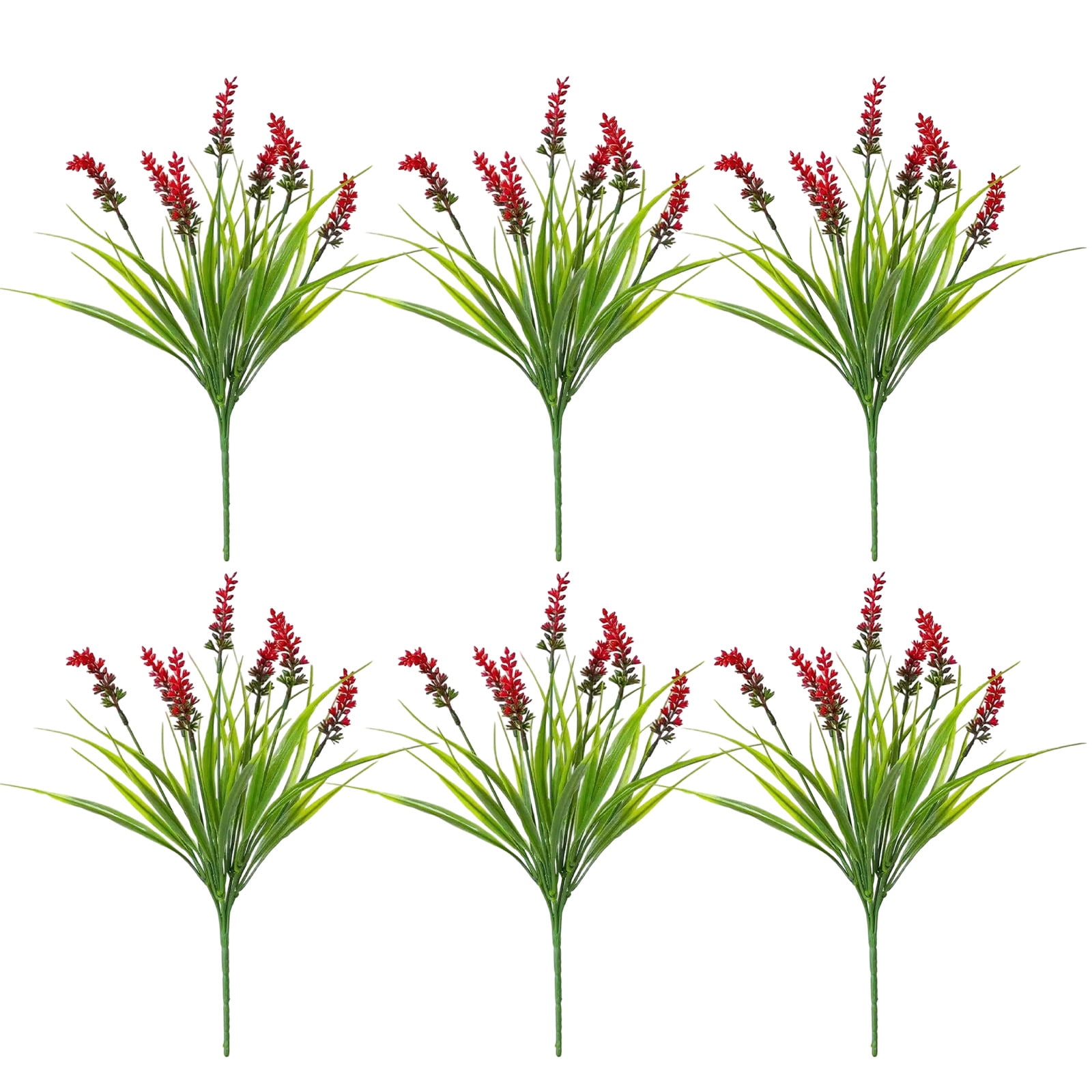Artificial Lavender Bouquet 6 Piece Set Simulation Plant Arrangement ...