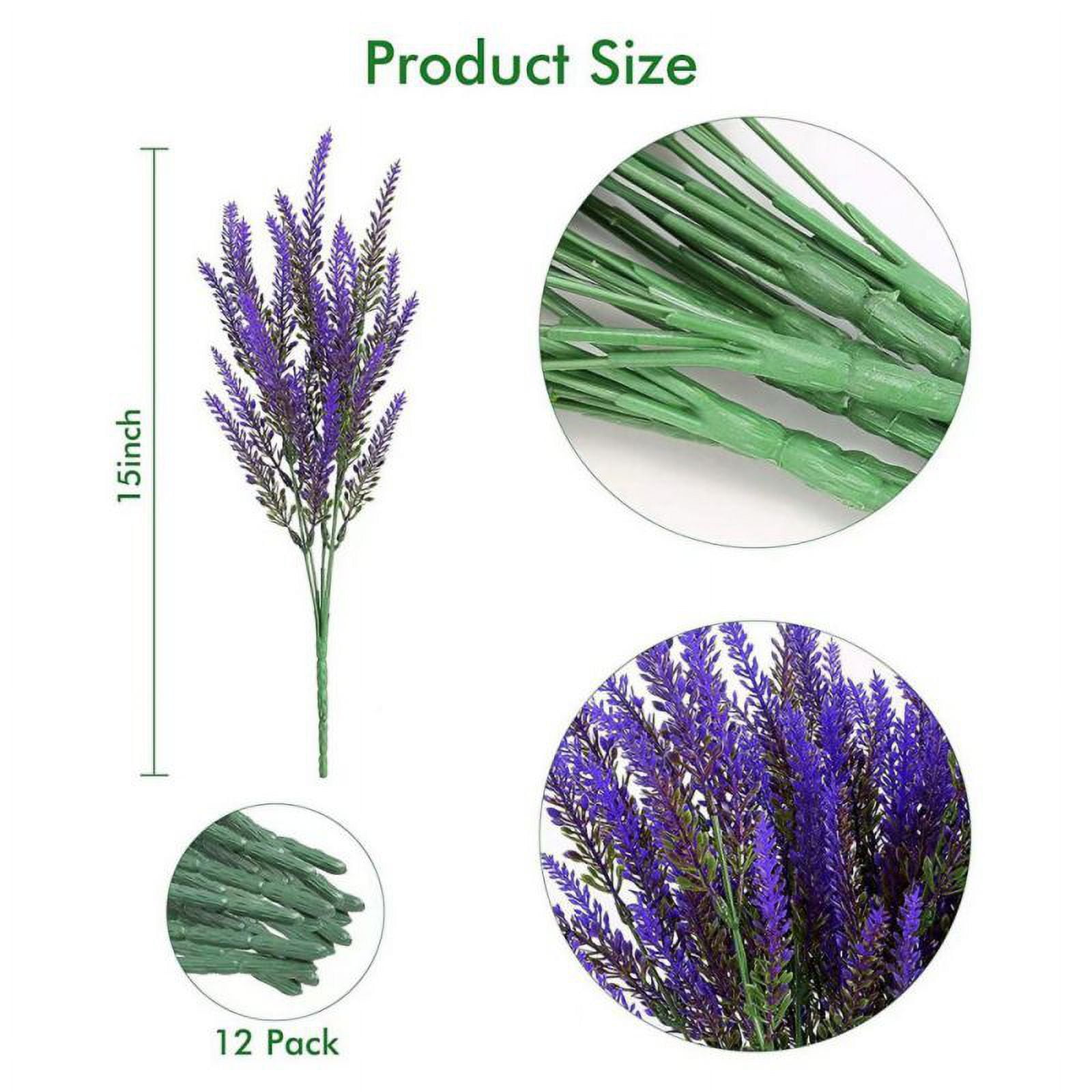 Artificial Lavender for Decoration, Fake Flowers Flocked Plants Plastic ...