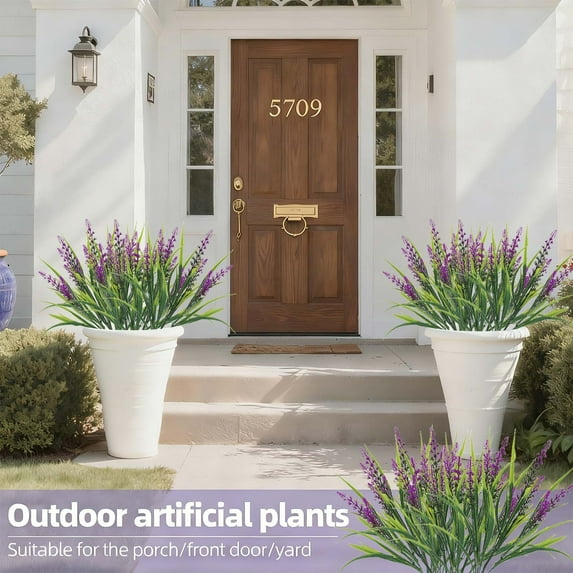 Artificial Lavender, Faux Flowers Lavender Bulk, Plastic Plants for ...