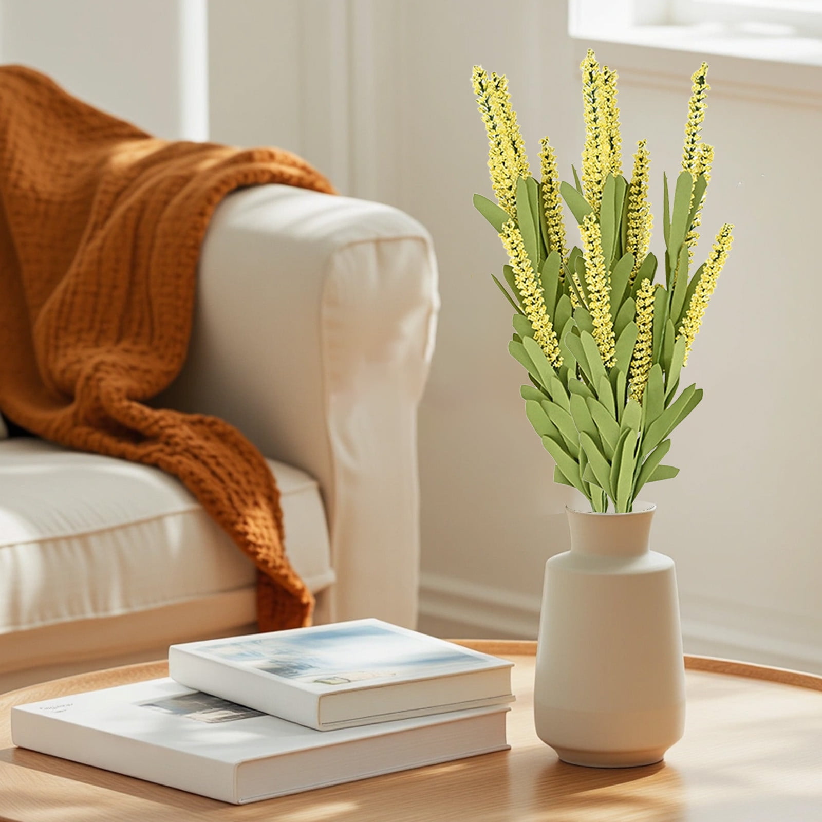 Artificial Lavender Flowers | Realistic Silk Fabric | Flexible Iron Wire Stems | Weather ...