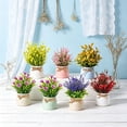Artificial Lavender Potted Plant Mini Faux Plant Desk Decor Indoor ...