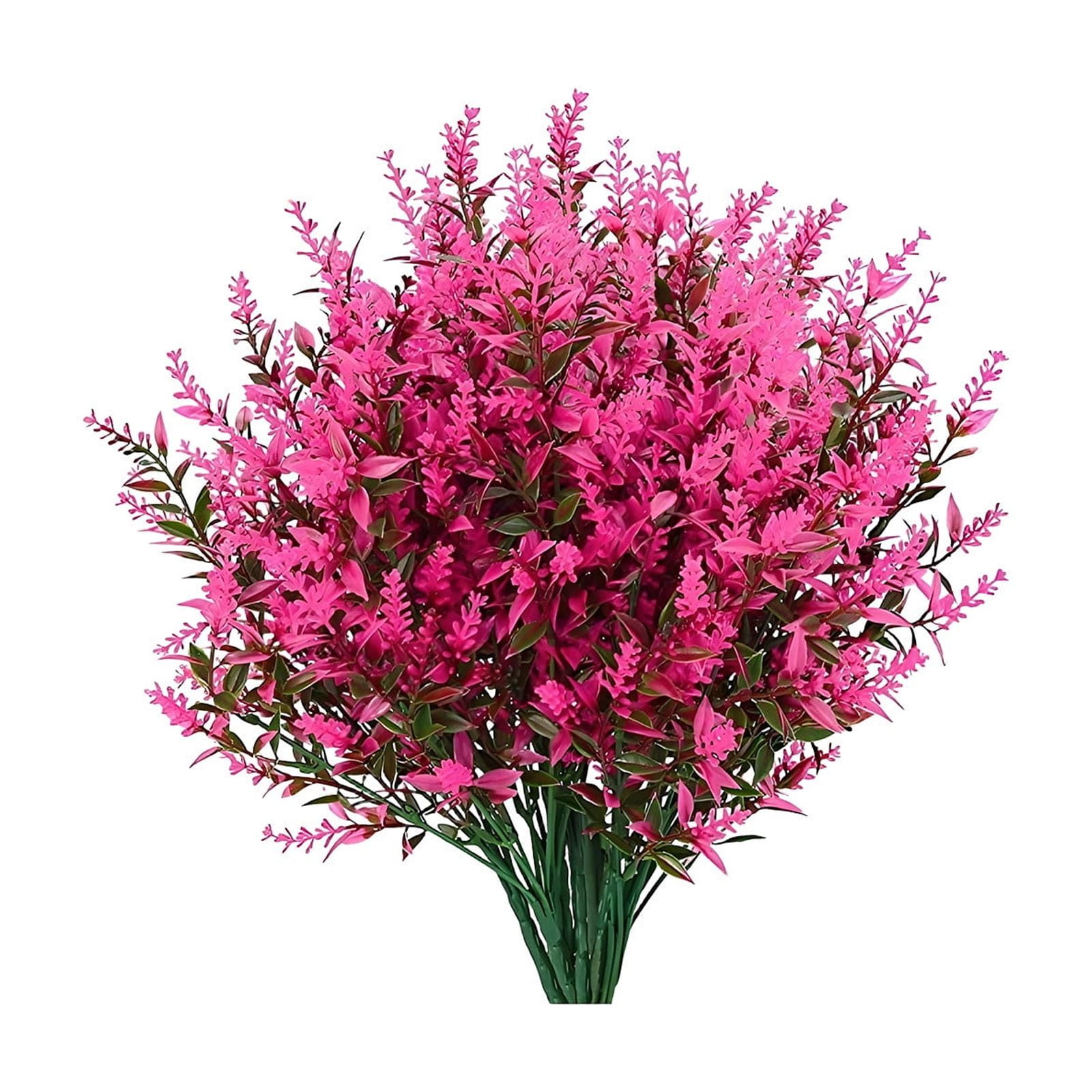 Artificial Lavender Stems,8-Pack UV-Resistant Fake Flowers for Outdoor ...