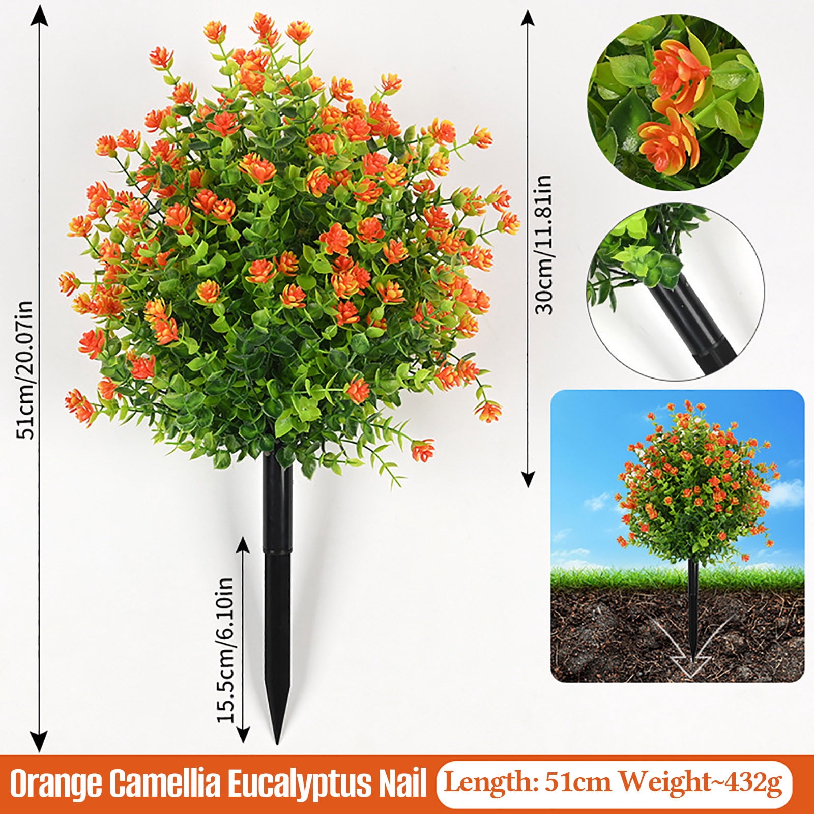 Artificial Lavender Topiary Ball Plant With Ground Stake For Outdoor ...