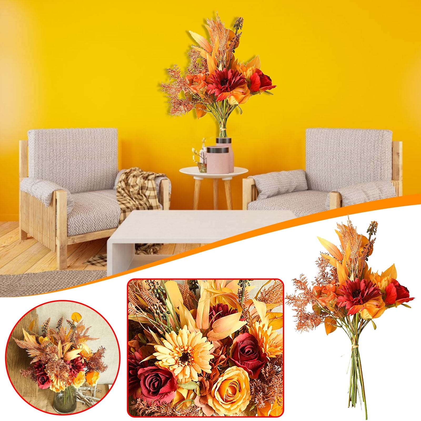 Artificial Leaf Branch, Floral Tree Decor, Lightweight Plastic, Elegant ...