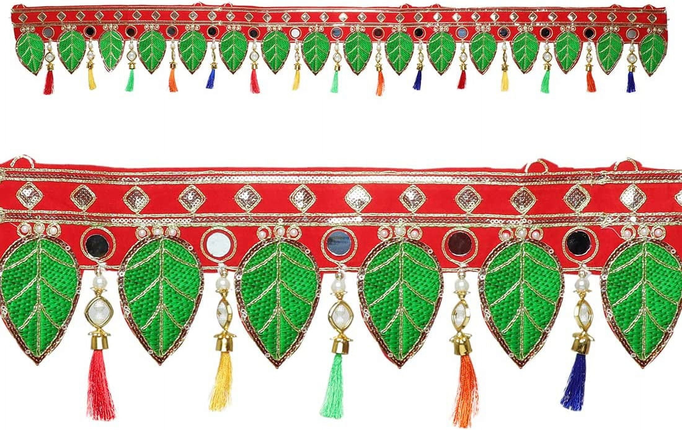 Artificial Leaf Design Garland Door Toran Decorative Hanging Bandanwar ...