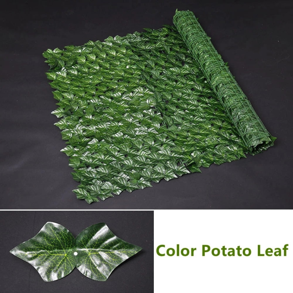 Artificial Leaf Fence Panels 4/3/2/1m Long Faux Ivy Hedge Fake Leaves ...