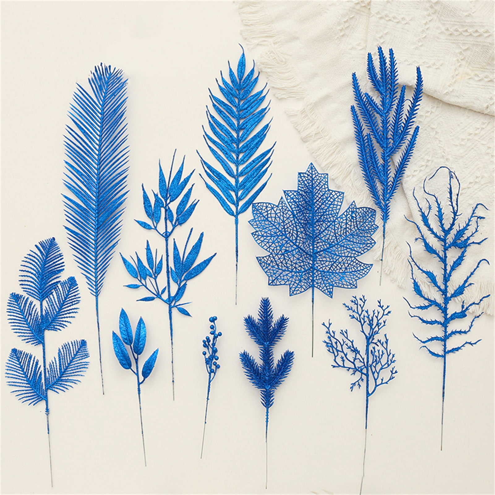 Artificial Leaf with Stem Fake Plant Fake Tropical Large Palm Leaves ...