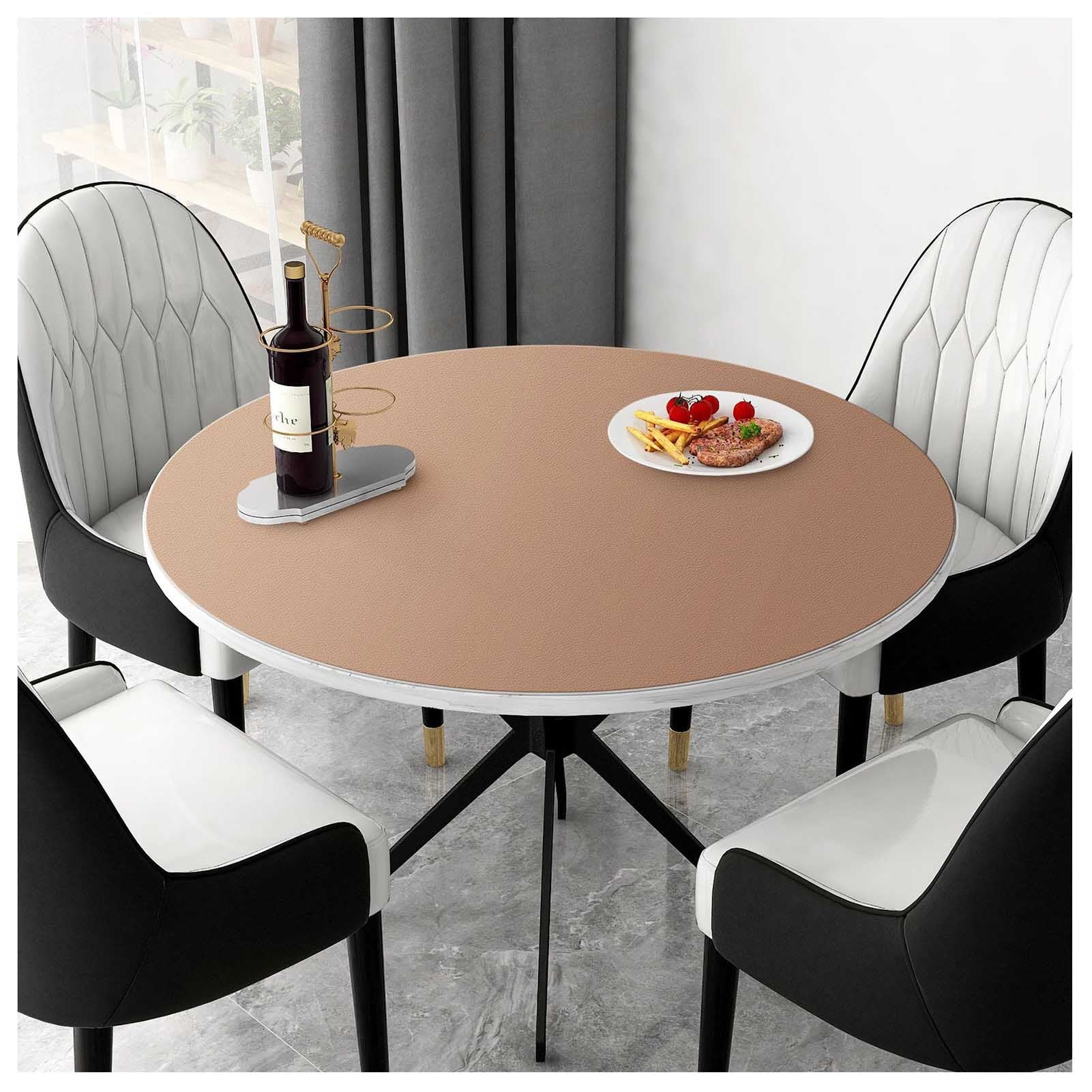Artificial Leather Tablecloth, Wipeable Tablecloth, Round Tablecloth ...
