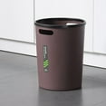 Artificial Leather Trash Can with Handles, Uncovered Wastebasket for ...