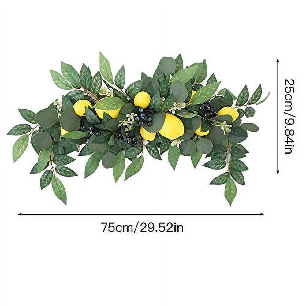 Artificial Lemon Swag Wreath 30 Inch Decorative Swag with Artificial ...