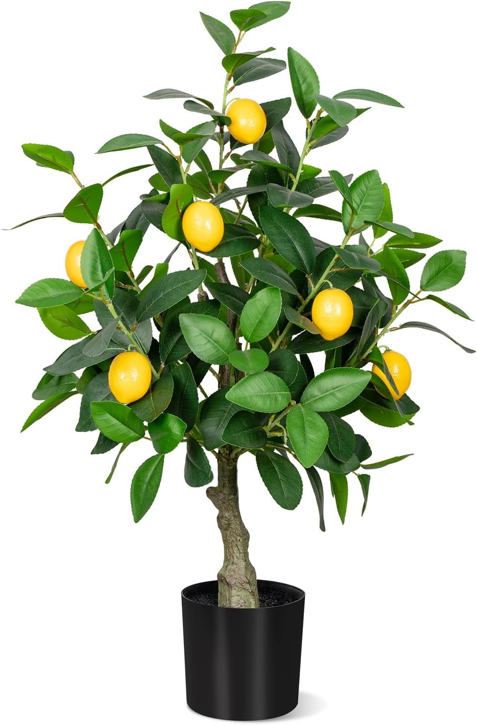 Artificial Lemon Tree, 2.5FT(30 in) Faux Lemon Tree in Pot,Small Fake ...