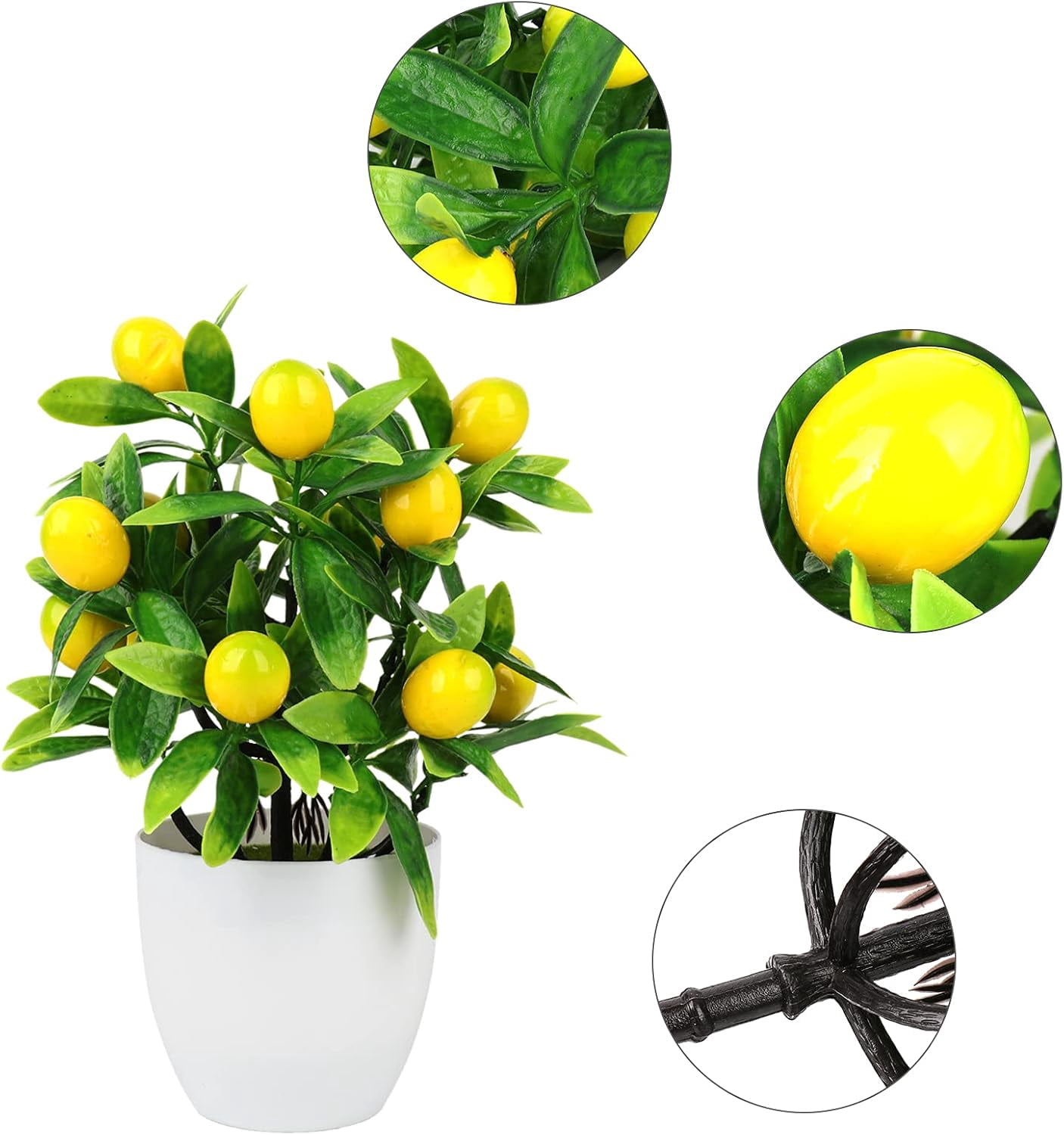 Artificial Lemon Tree Decoration Indoor Lifelike Design Compact and ...