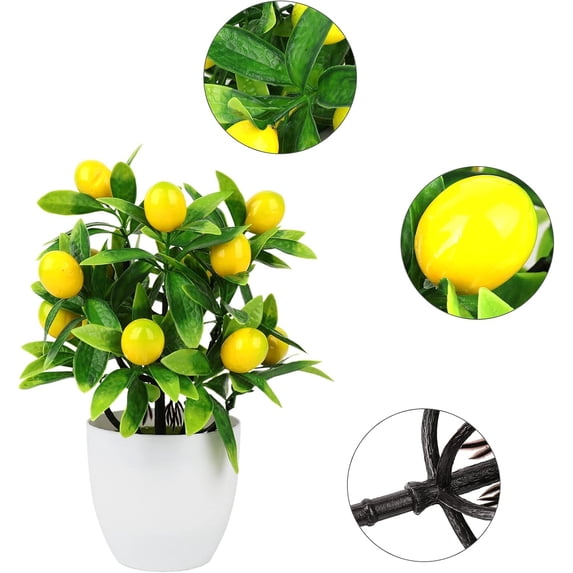 Artificial Lemon Tree Decoration Indoor Lifelike Design Compact and ...