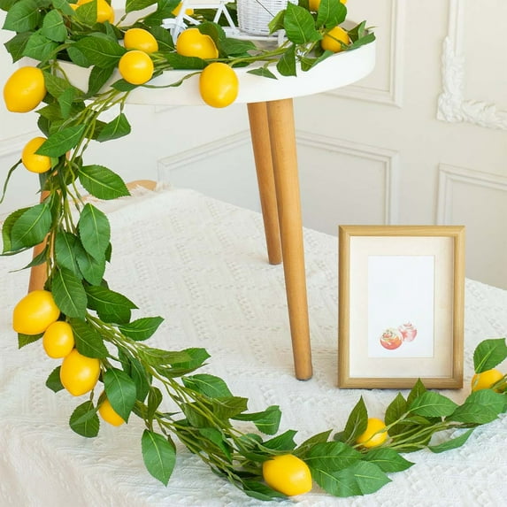 Artificial Lemon Vines Faux Greenery Decor for Home Kitchen Wall ...