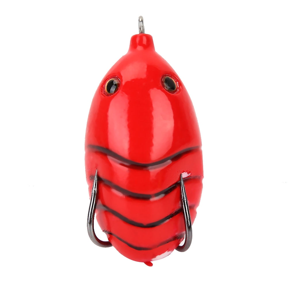 Artificial Lifelike Fishing Lures, Red Silicone Frog Shape Soft Baits ...