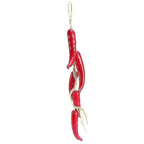 Artificial Lifelike Red Chilli Strings Hanging Fake Fruit Vegetable ...
