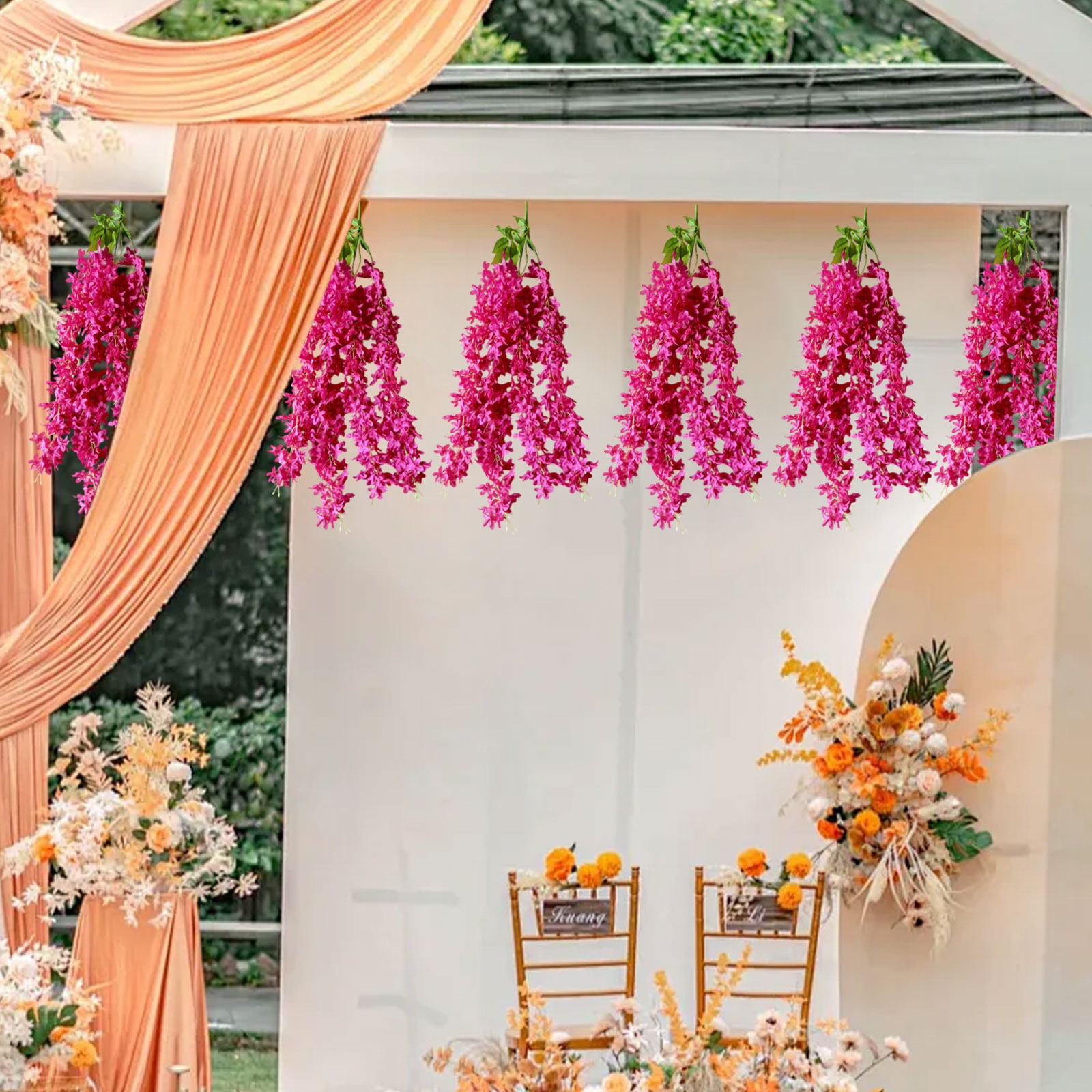 Artificial Lilac Flower Vines for Wedding & Home Decor-6ft Ceiling ...