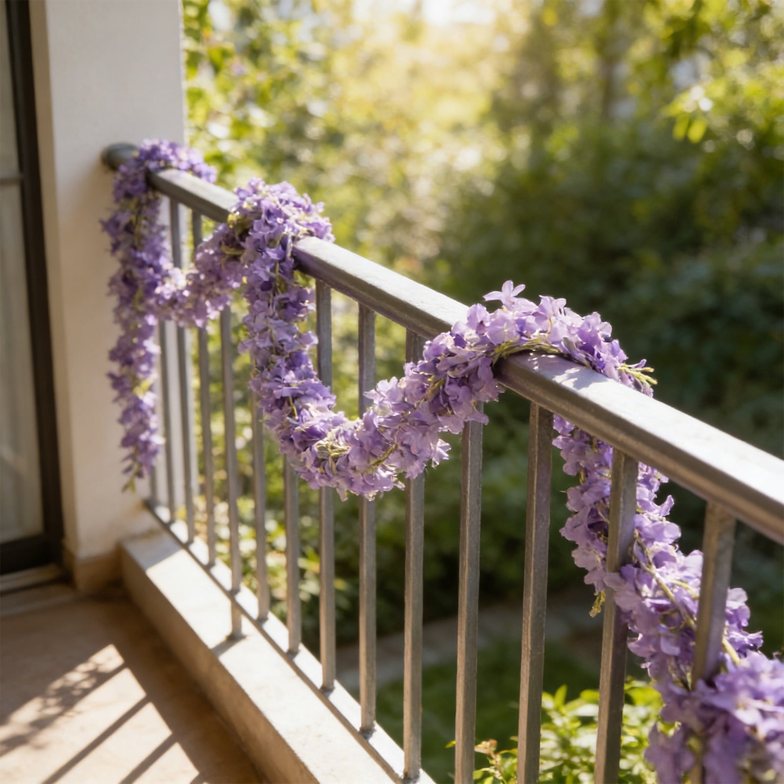 Artificial Lilacs Flower Vines Garland | 82-Inch Silk & Plastic ...