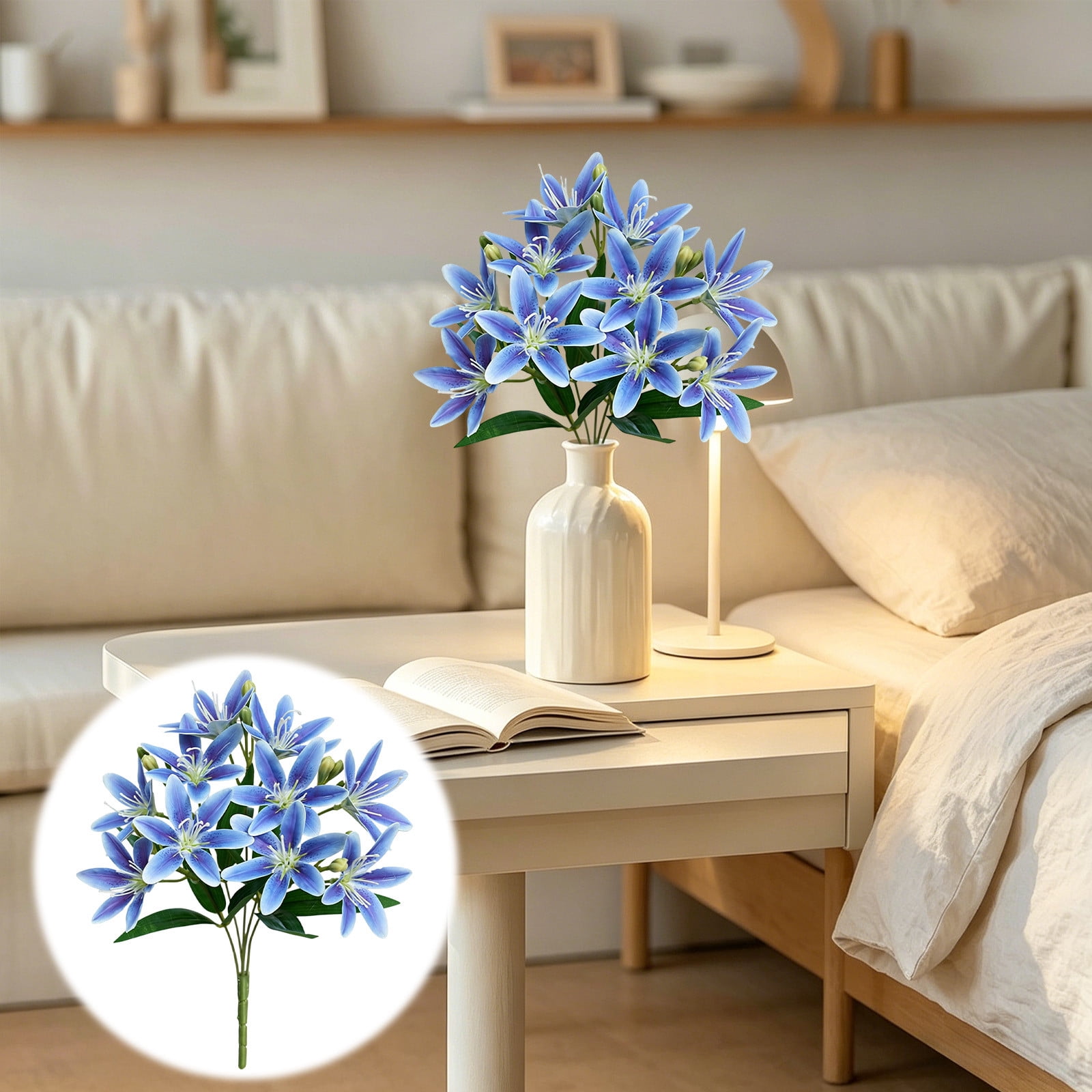 Artificial Lily Flower Ornament for Home Decor and Hotel Use, Fake ...
