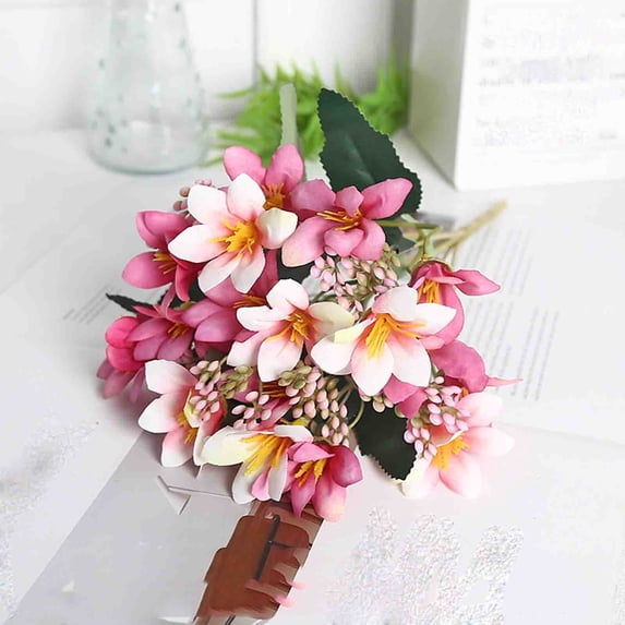 Artificial Lily Flower Stem Small Faux Floral Spray For Home Decor ...