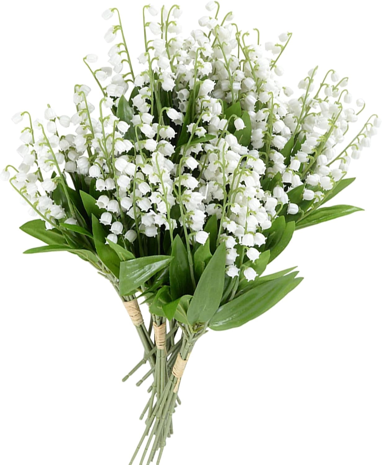 Artificial Lily of The Valley, 20pcs White Faux Flowers Plant Fake Bell ...