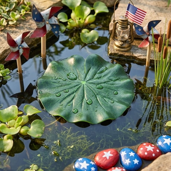 Artificial Lotus Leaf EVA Floating Pond Decoration Simulation Plant for ...