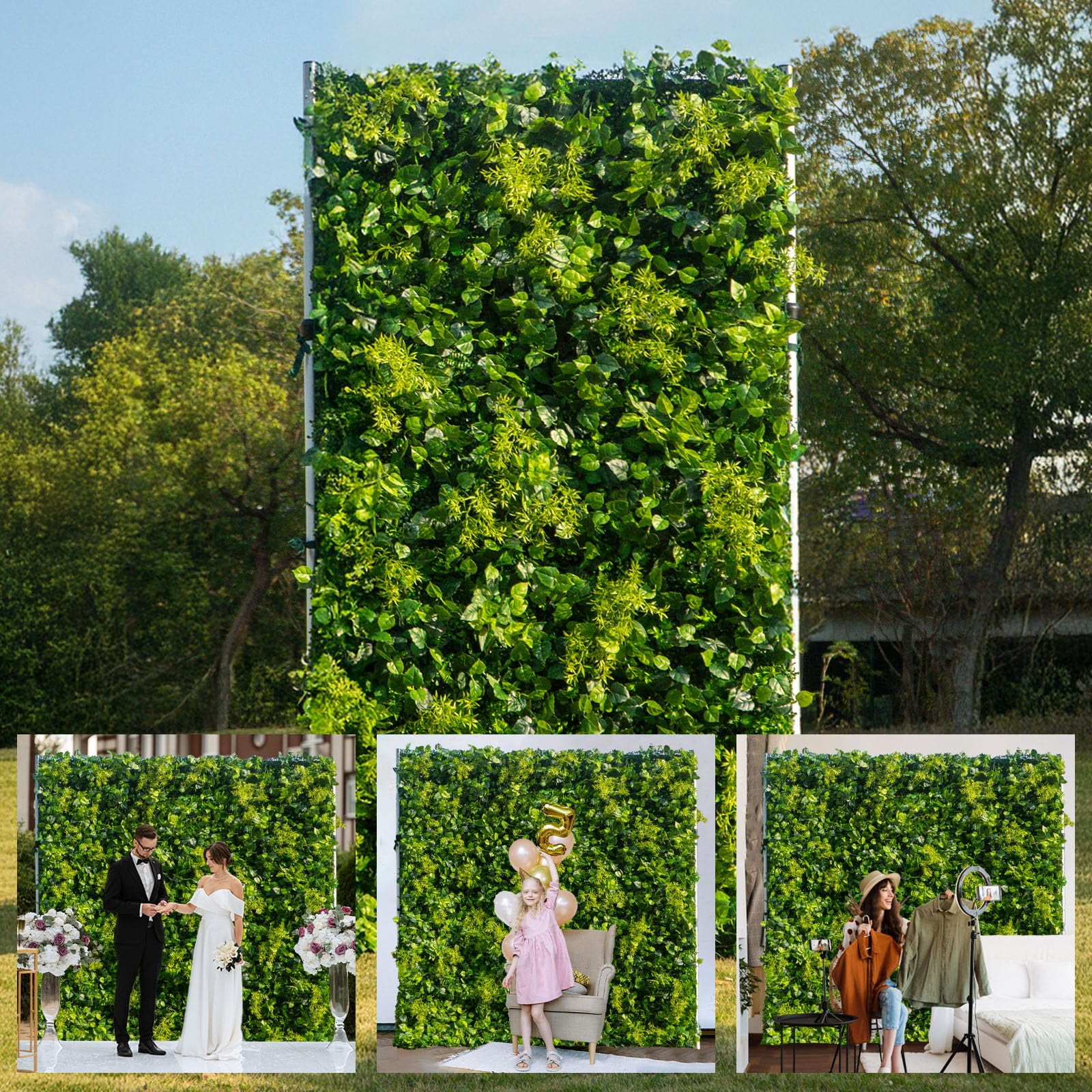 Artificial Luxury Flower Wall Backdrop, Gorgeous 3D Silk Floral ...