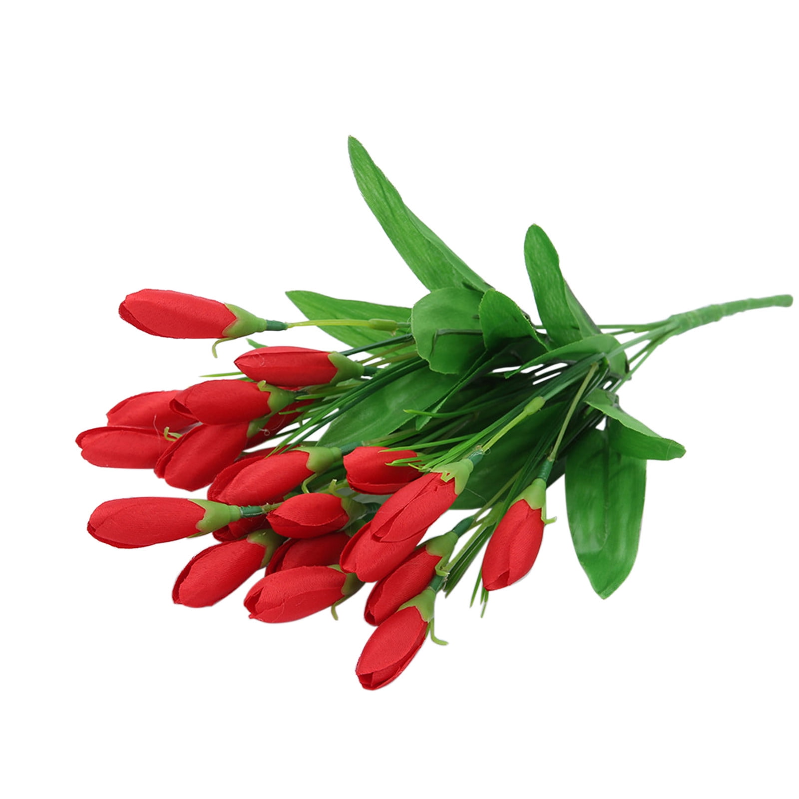 Artificial Magnolia Blooms Red 7-Head Fake Flowers Home Decoration ...
