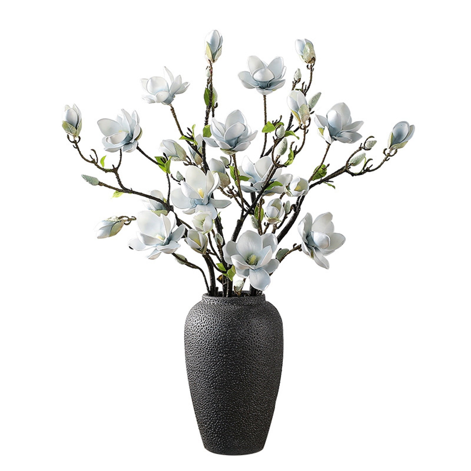 Artificial Magnolia Flowers - 32.2 Inch Realistic Faux Magnolia Stems ...