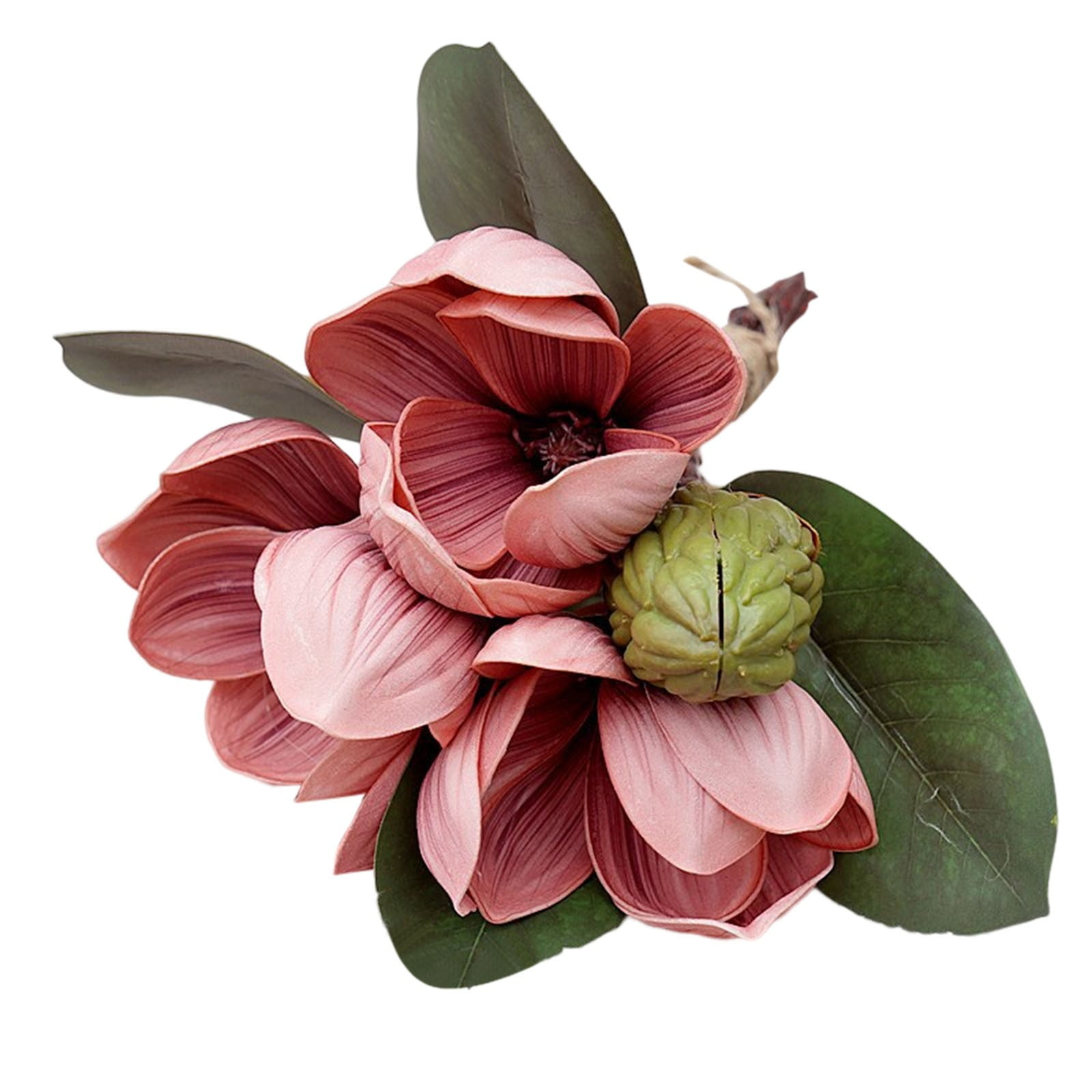 Artificial Magnolia Flowers Bouquet - Real Touch Magnolia Stems with ...
