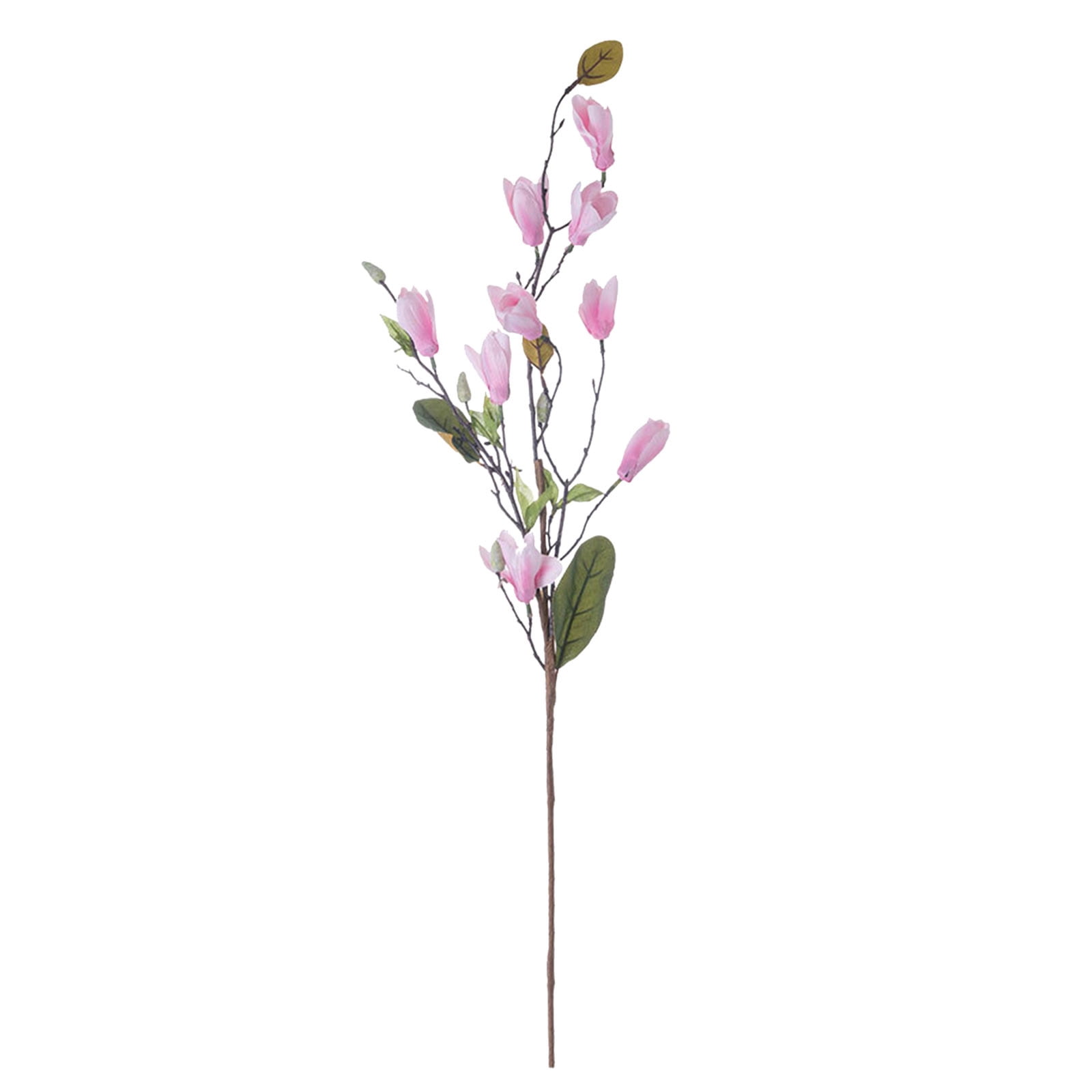 Artificial Magnolia Flowers Long Pink Magnolia Stems Plastic Realistic ...